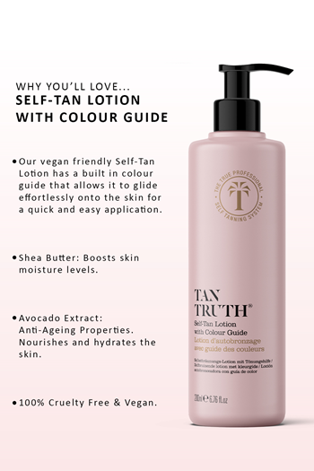 Self Tan Lotion with Colour Guide | Medium Tanning Cream | Tan Truth ...